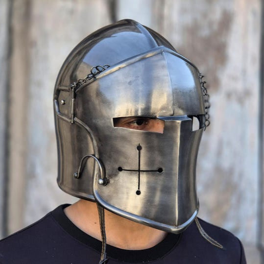 Barbuta Helmet & Armor for Sale | Medieval Wearable Steel barhuta Helm ...